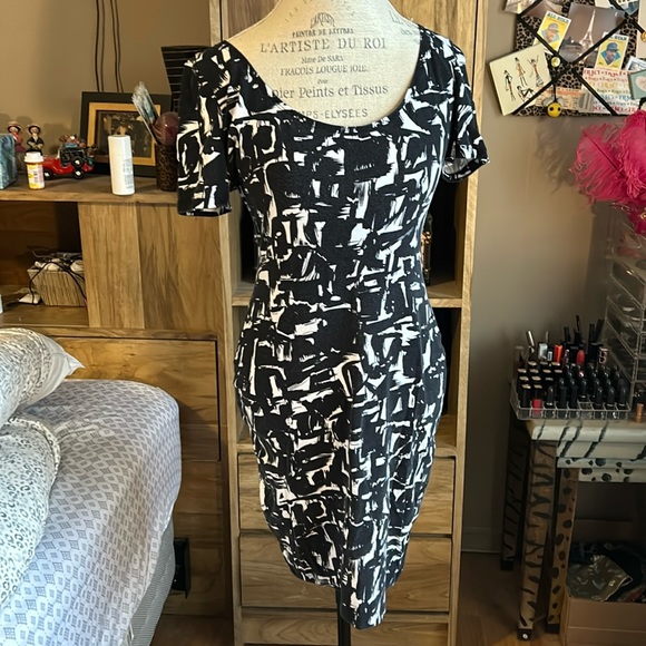 Material Girl | Dresses | Material Girl Black White Cotton Mini Dress ...
